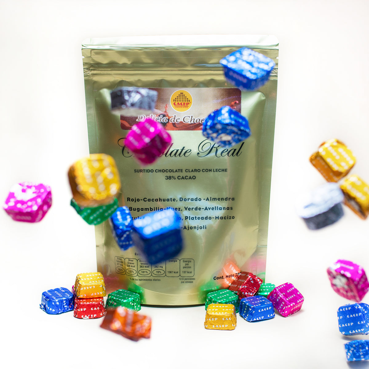 Cubitos de chocolate con semillas, 250g – CACEP Chocolates